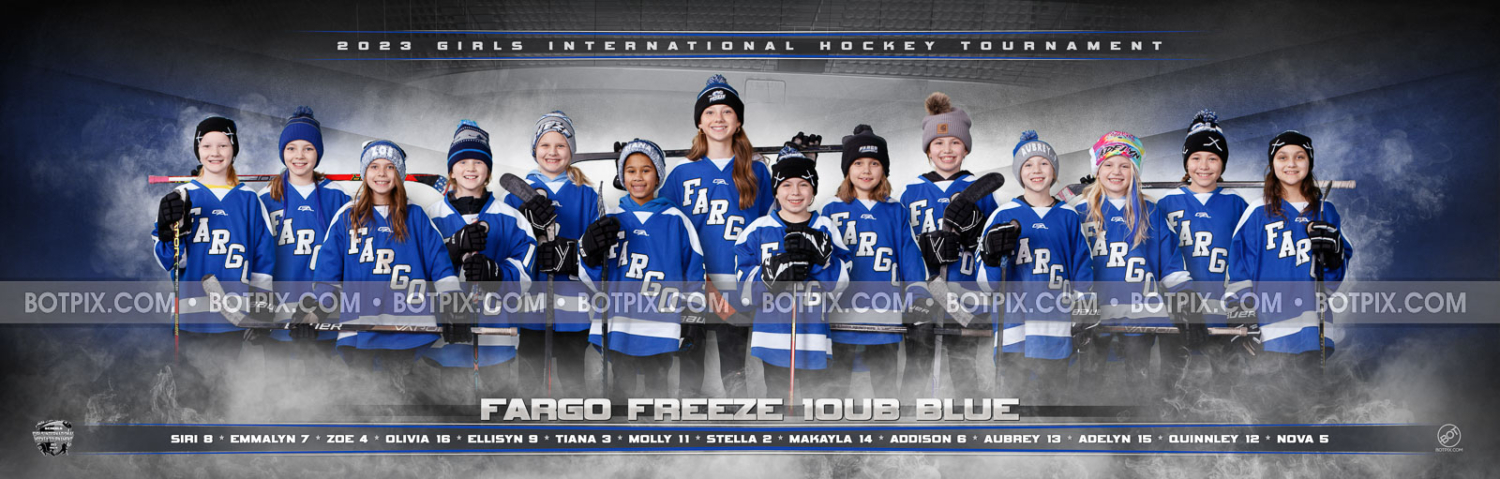 FARGO FREEZE 10UB BLUE – 2023 GIRLS INTERNATIONAL TEAM PANO – BOTpix.com