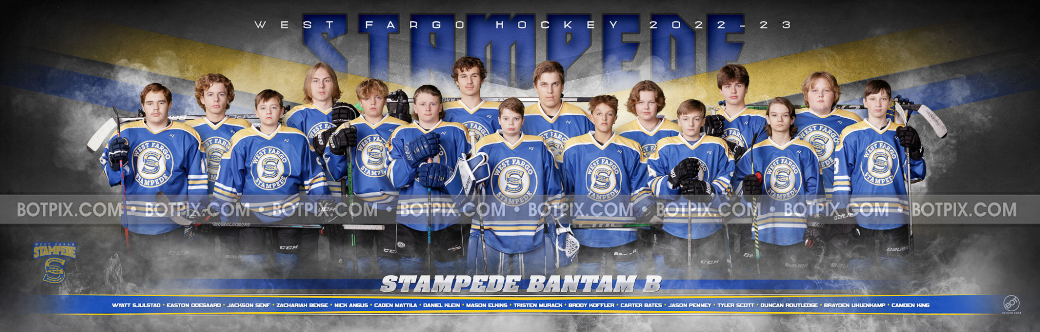 STAMPEDE BANTAM B 2022-23 TEAM PANO – BOTpix.com