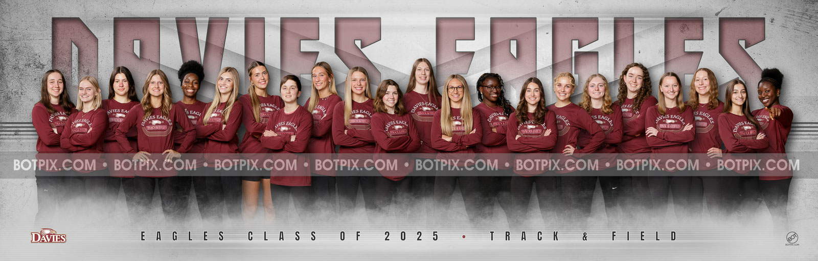 Davies Girls Seniors Track & Field – Team Pano 2024-25 – BOTpix.com