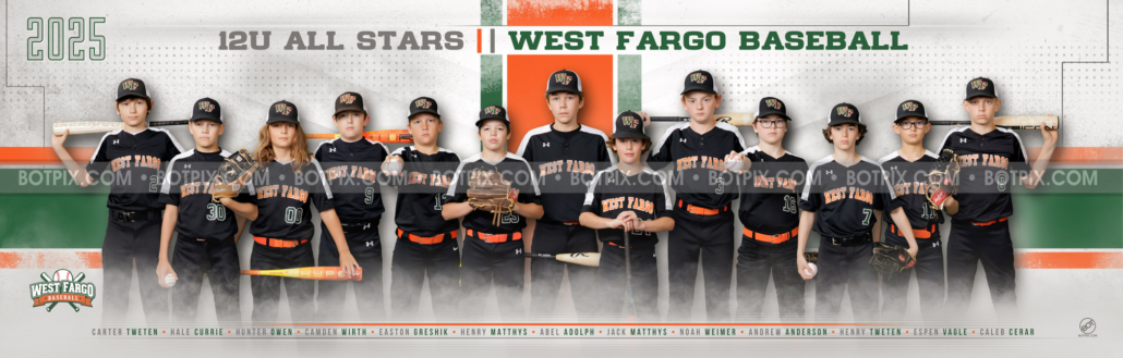 West Fargo Little League All-Stars 2025 Team Pano – BOTpix.com