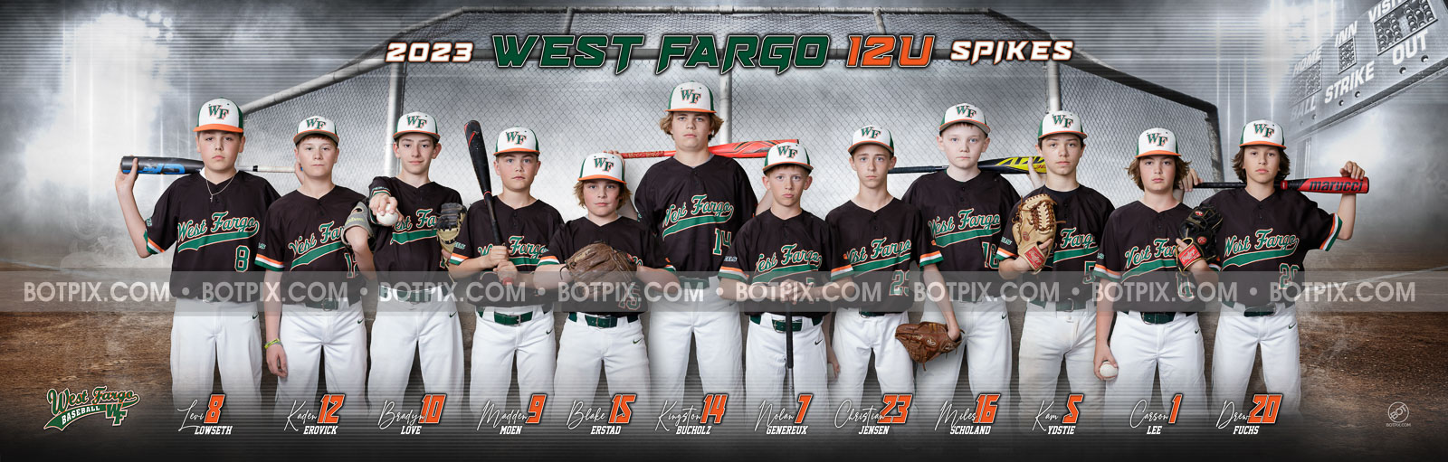 West Fargo 12U Spikes – Team Pano 2023 – BOTpix.com