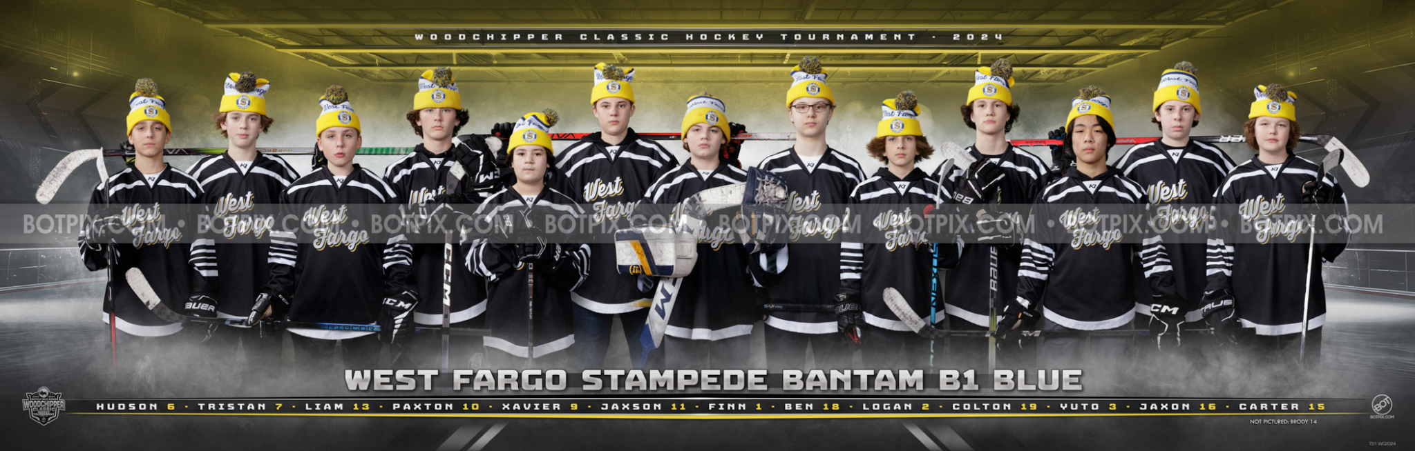 BTM B1 WEST FARGO BLUE – 2024 WOODCHIPPER CLASSIC TEAM PANO – BOTpix.com